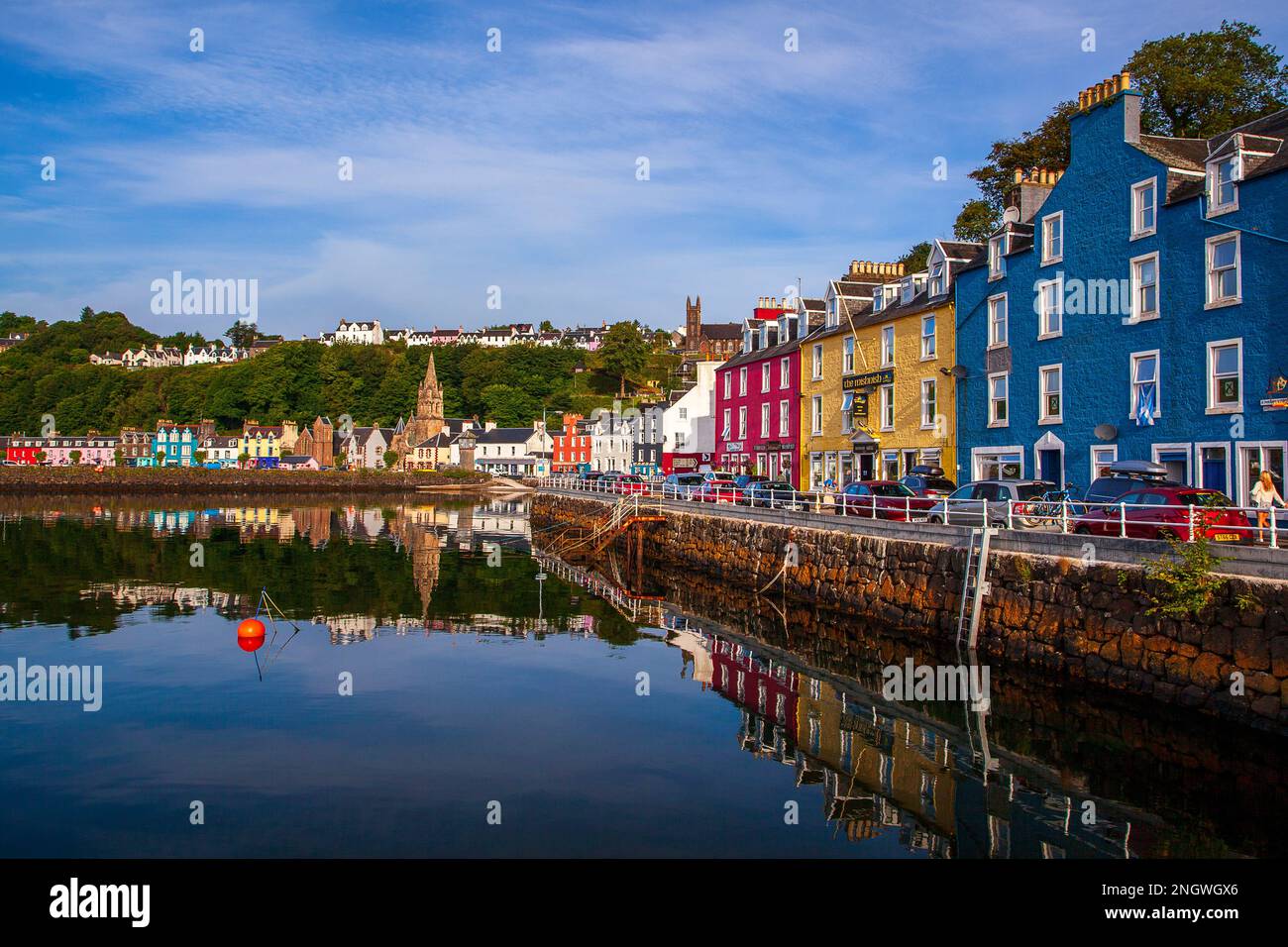 The famous colourful buildings of Tobermory, Isle of Mull, Scotland UK ...