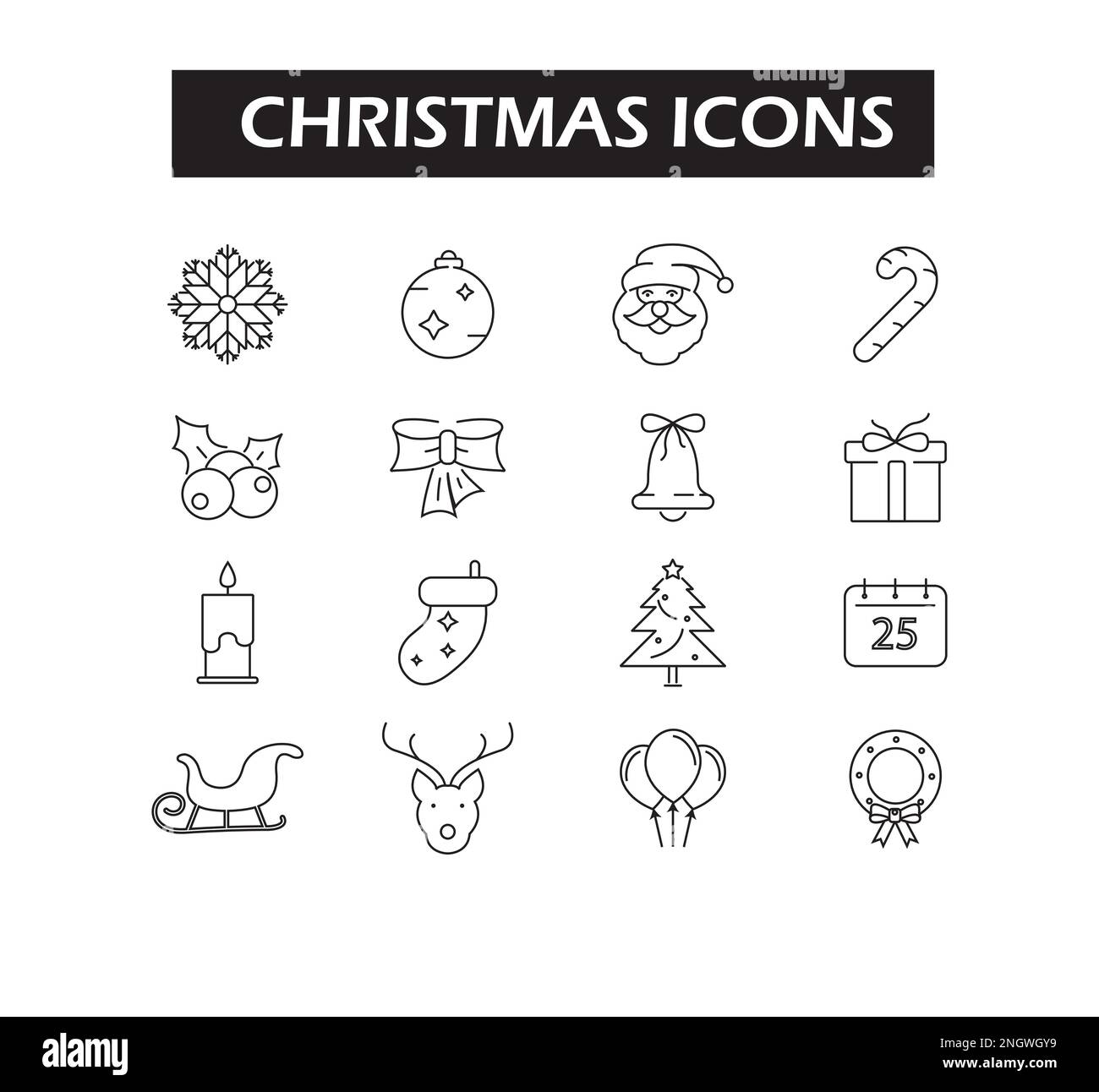 christmas santa Icon, vector Stock Vector Image & Art - Alamy