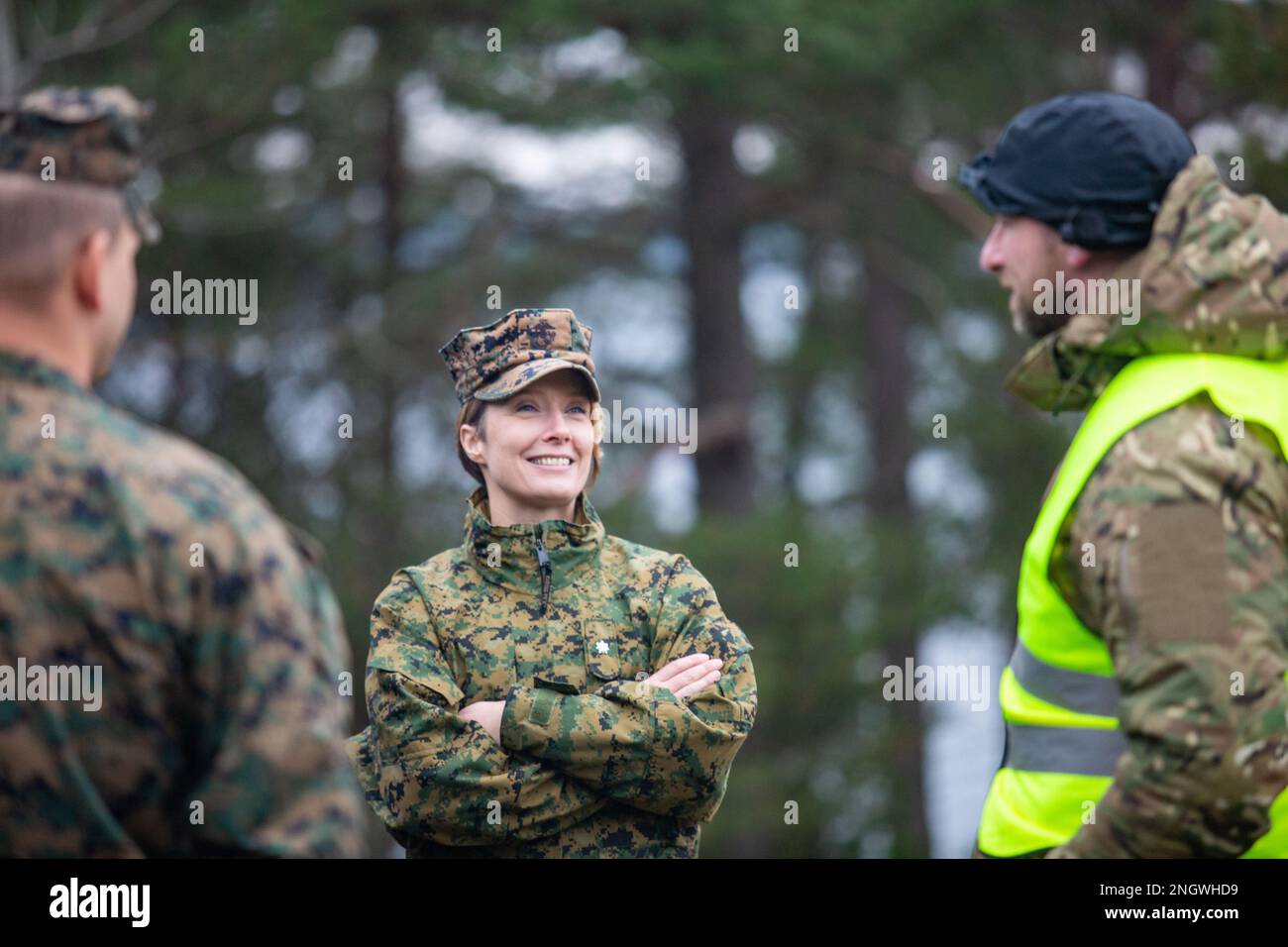 U.S. Marine Corps Lt. Col. Emmaline Hill, commanding officer, Combat ...