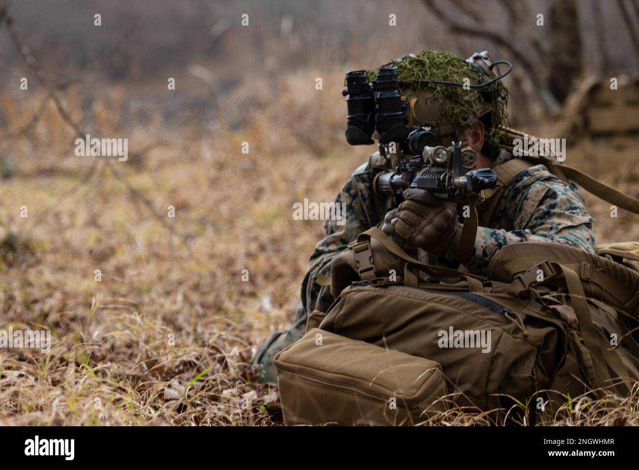 U.S. Marine Corps Lance Cpl. Ethan Wesler, a cryptologic linguist with ...