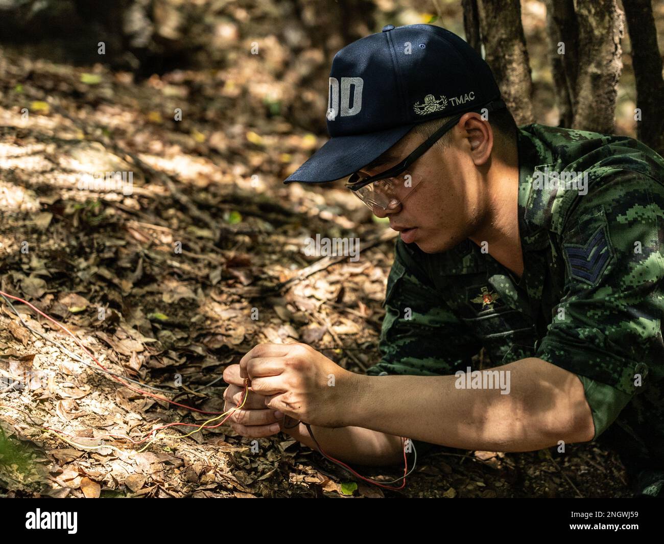 Sgt. Pansaswut Manpansa, a student with the Thailand Mine Action Center ...