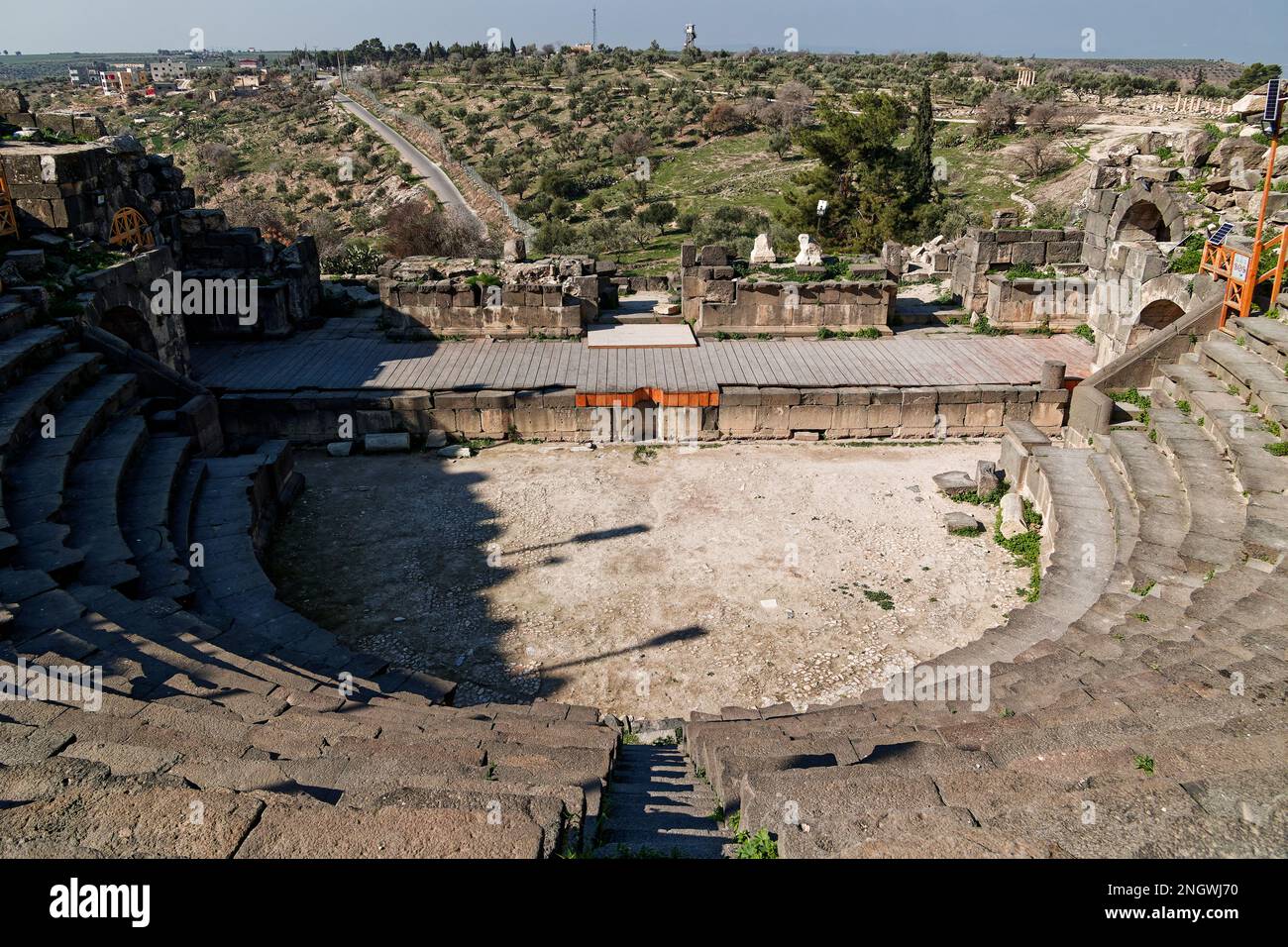 The West Theater of the ancient Hellenistic city of Gadara, Jordan ...
