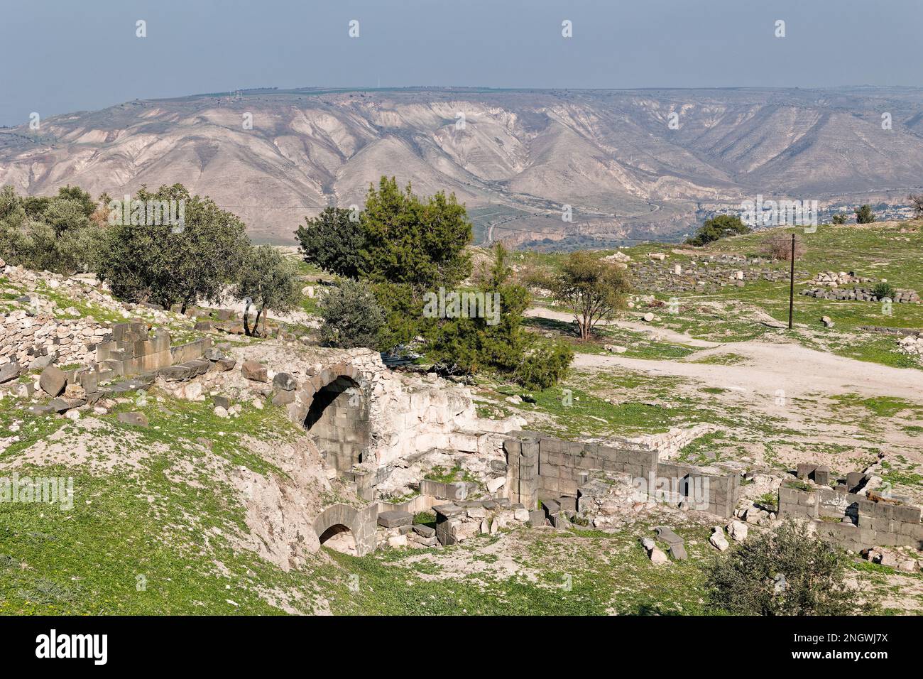 The North Theater of the ancient Hellenistic city of Gadara, Jordan ...