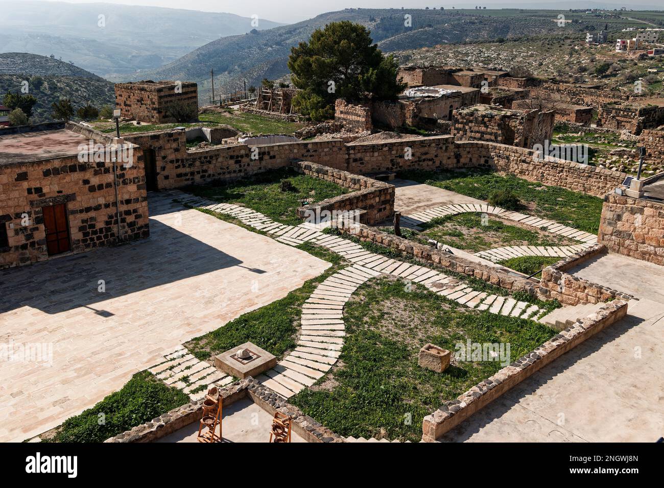 The restored dwellings for archaeologists in the ancient Hellenistic ...