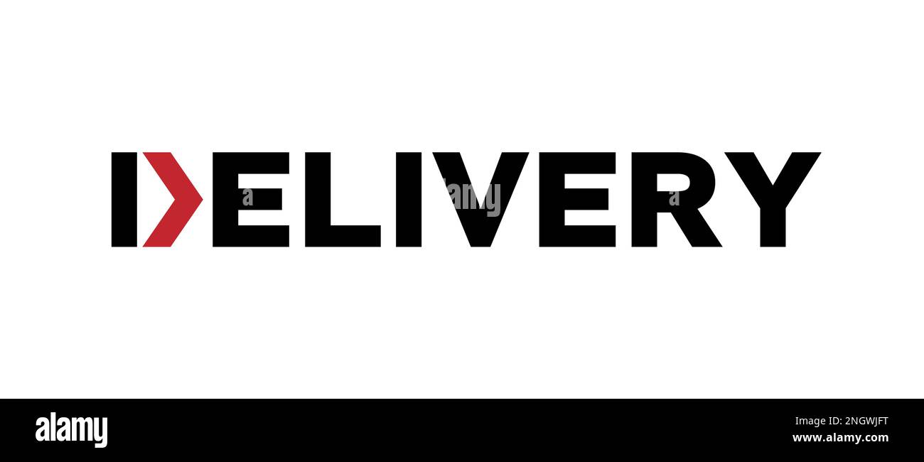 delivery logo lettering isolated on white Stock Vector Image & Art - Alamy
