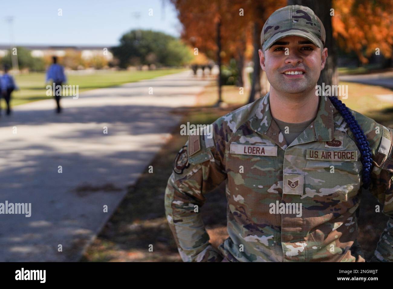 U.S. Air Force Staff Sgt. Juan Loera, 336th Training Squadron military training leader, poses ...