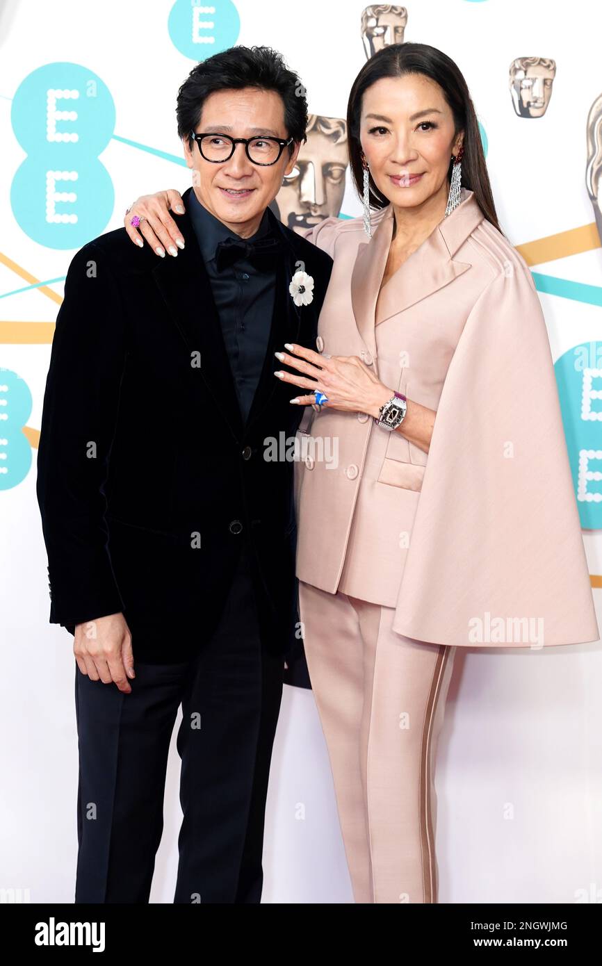 Michelle Yeoh (right) and Ke Huy Quan attending the 76th British ...