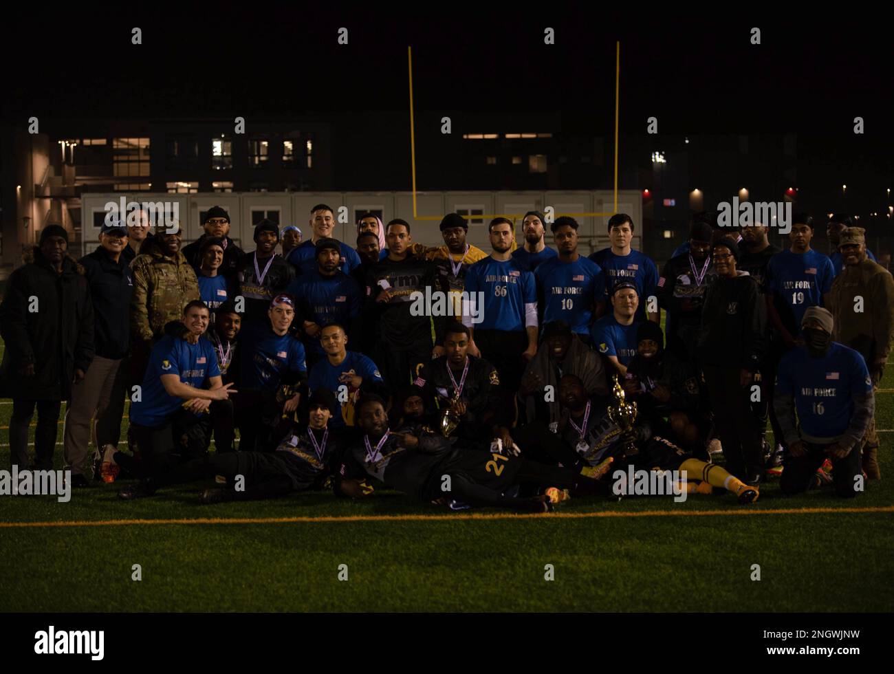 Members of intramural flag football teams from Ramstein Air Base and U ...
