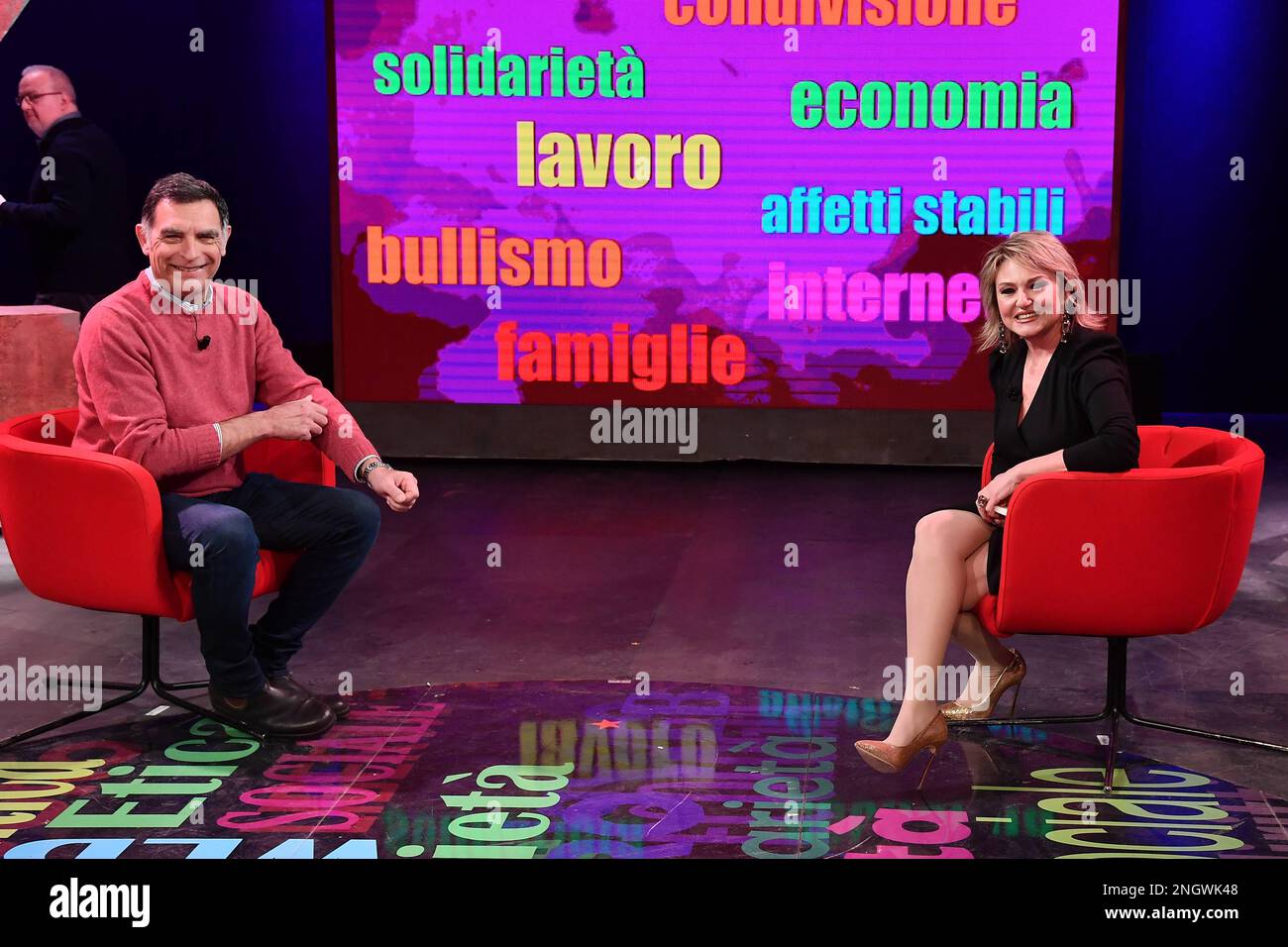 Rome, Italy. 17th Feb, 2023. Rome : Rai Studios Via Teulada . Generation Z. In the photo ...