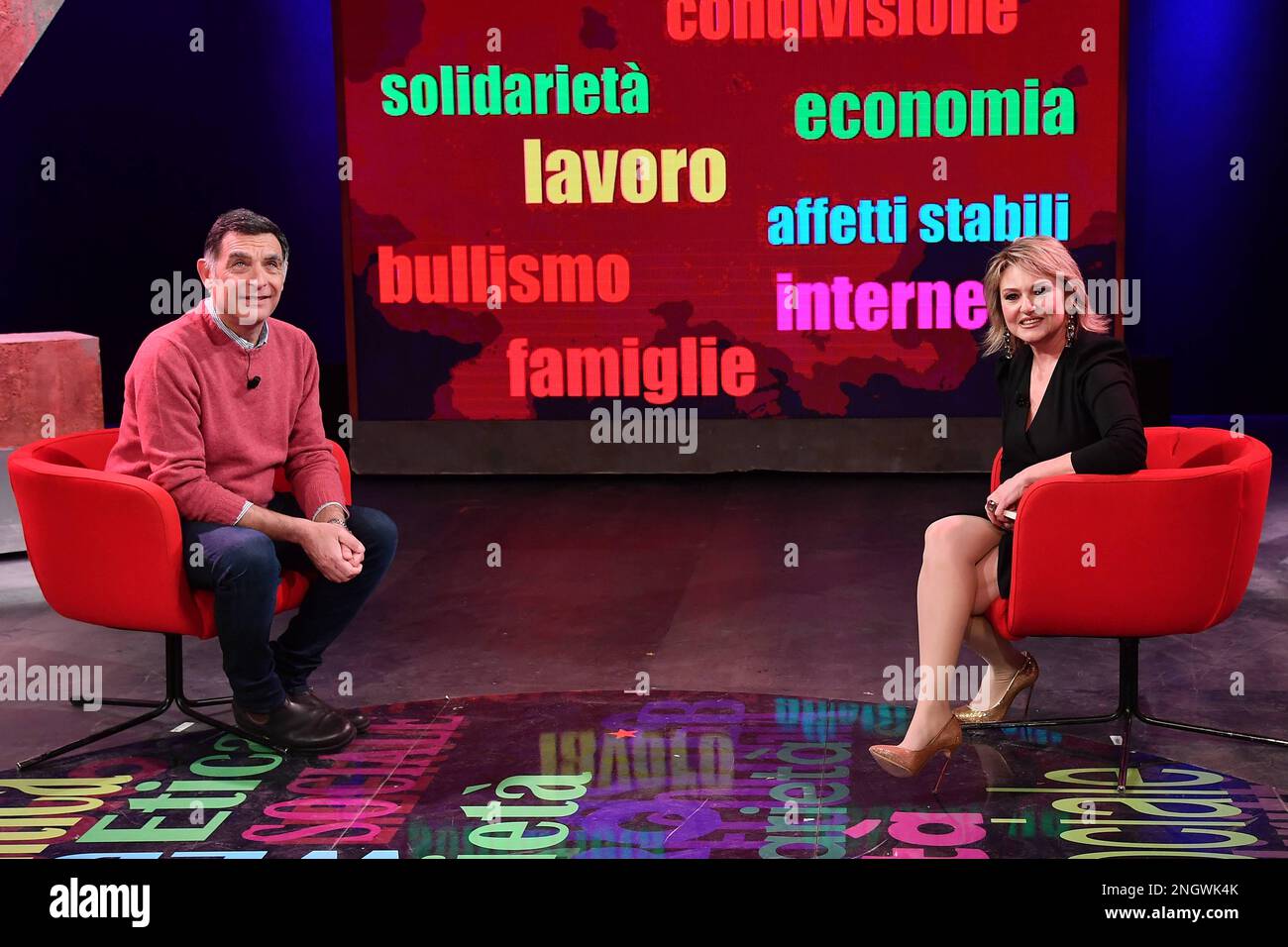 Rome, Italy. 17th Feb, 2023. Rome : Rai Studios Via Teulada . Generation Z. In the photo ...