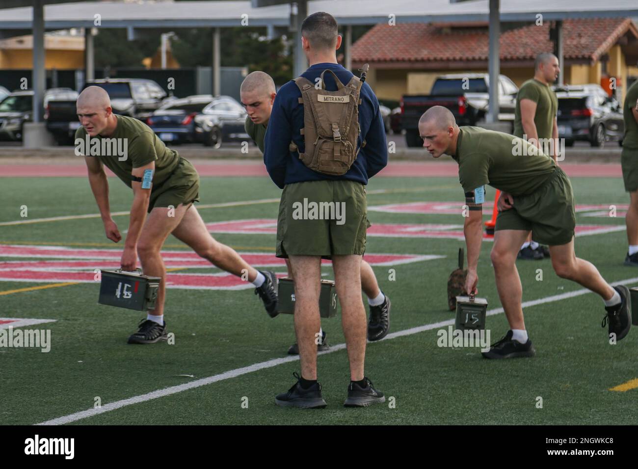 A U.S. Marine Corps drill instructor with India Company, 3rd Recruit ...