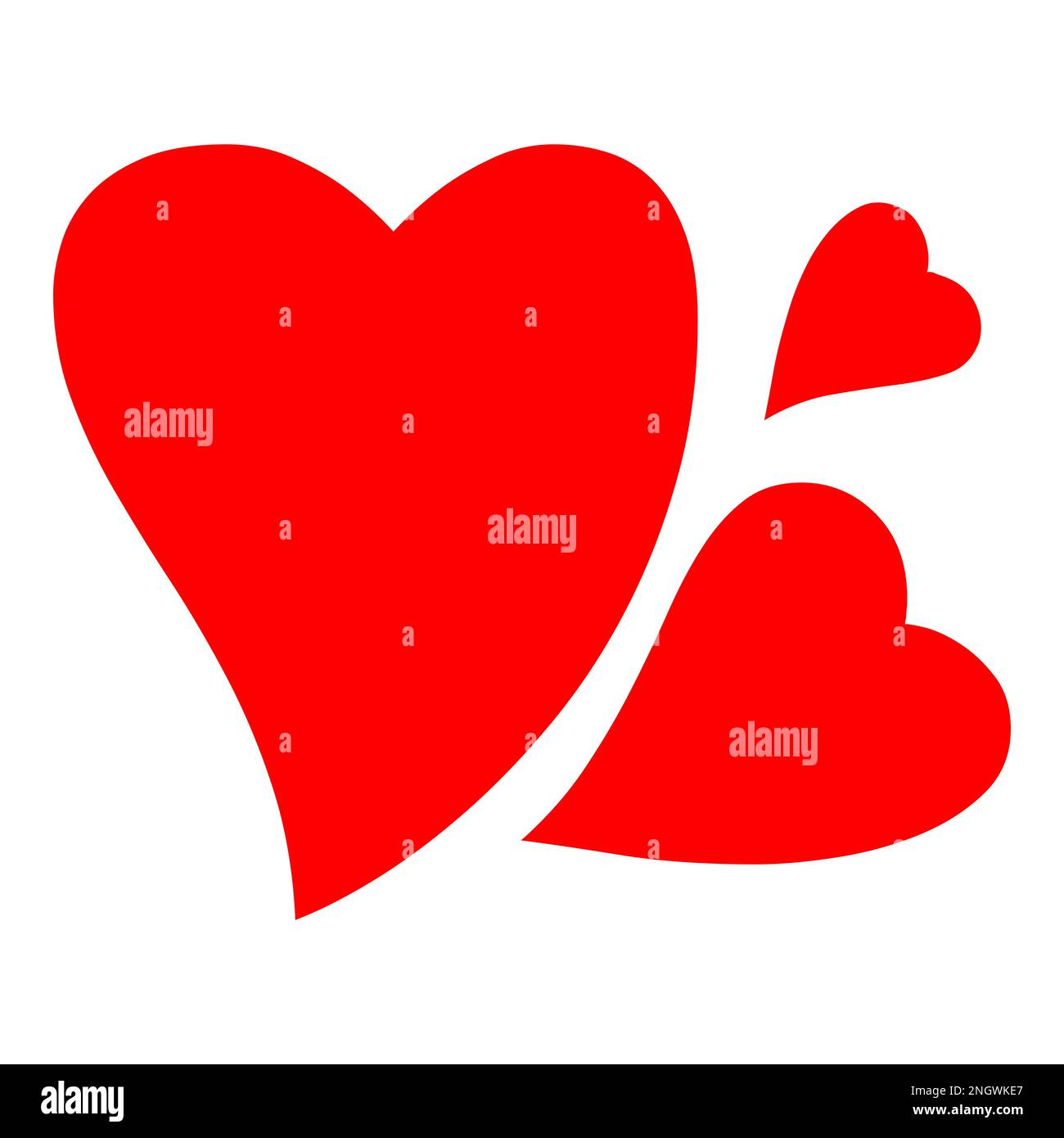Icon two happy hearts hi-res stock photography and images - Alamy
