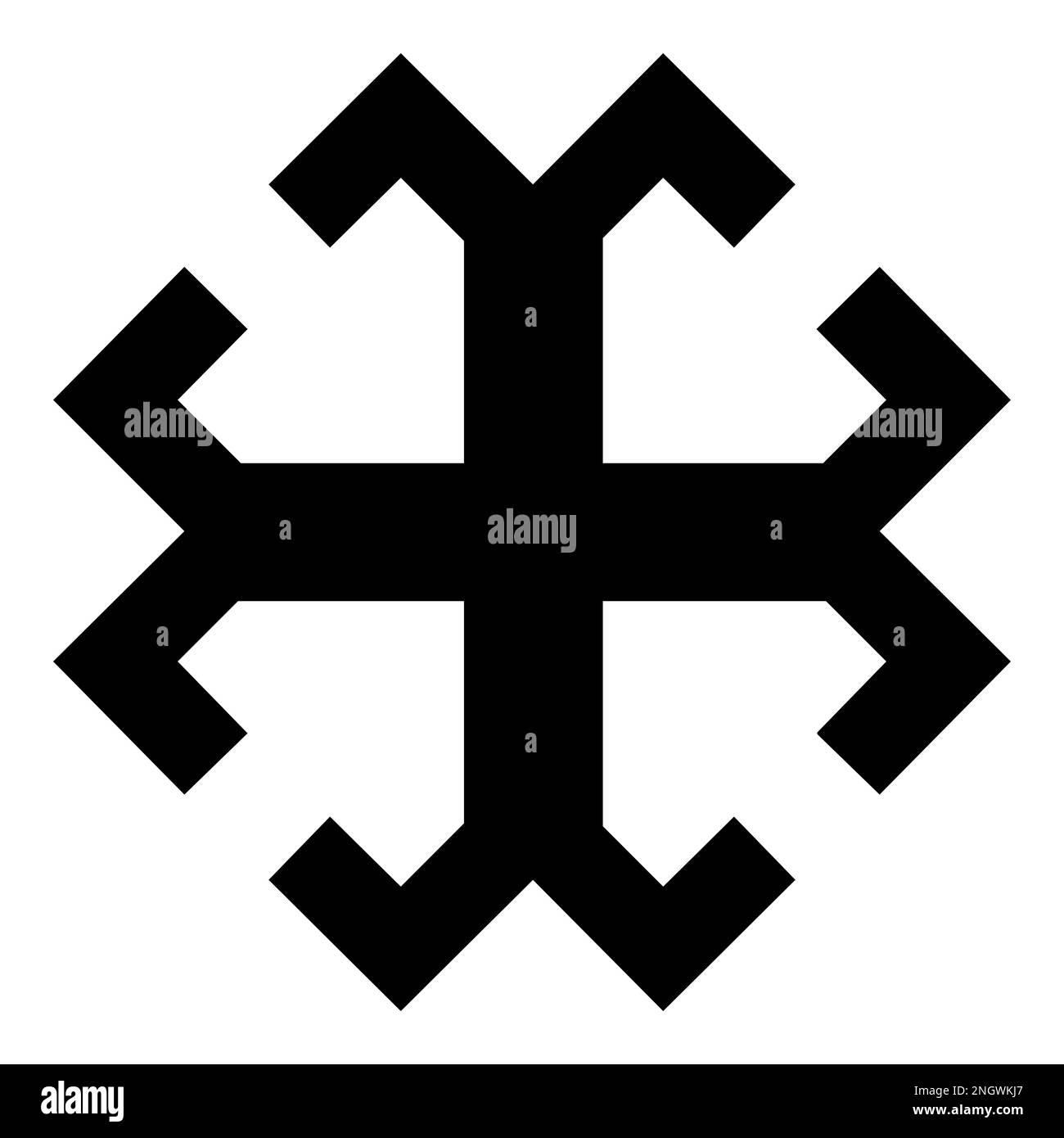 Miller cross symbol icon Stock Photo - Alamy