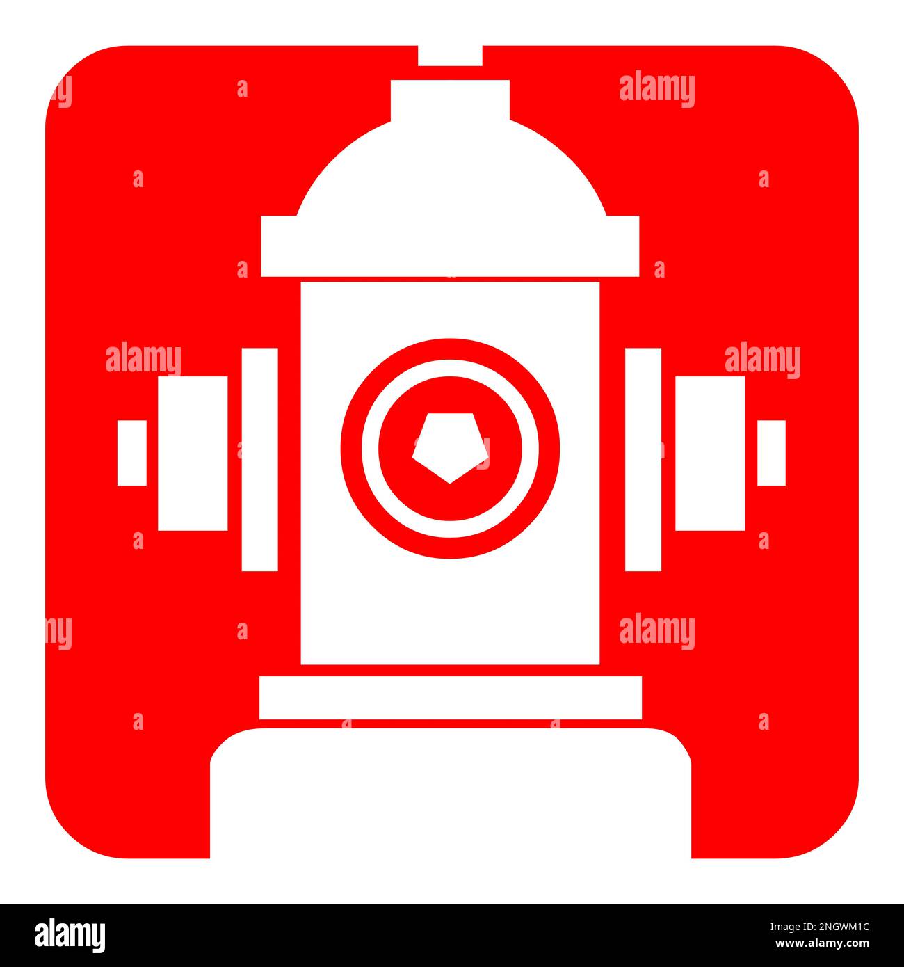 Red fire hydrant pictogram Stock Photo - Alamy