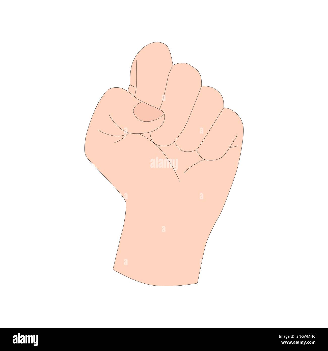 A hand gesture. Fist as a symbol of protest and opposition. Sign ...