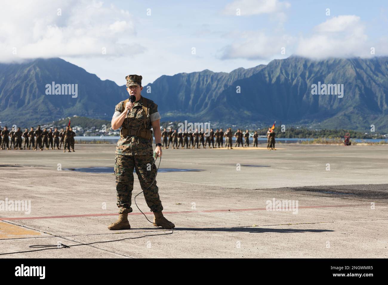 U.S. Marine Corps Lt. Col. Gideon Grissett, commanding officer, Marine ...