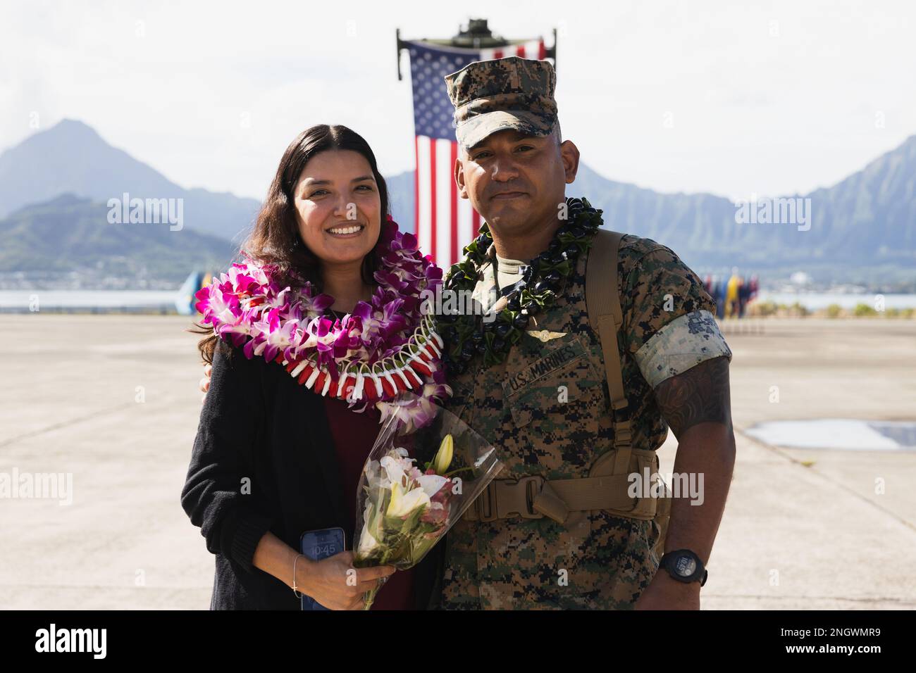 Sgt. Maj. Michael Marie Jr., offoing sergeant major, Marine Wing ...