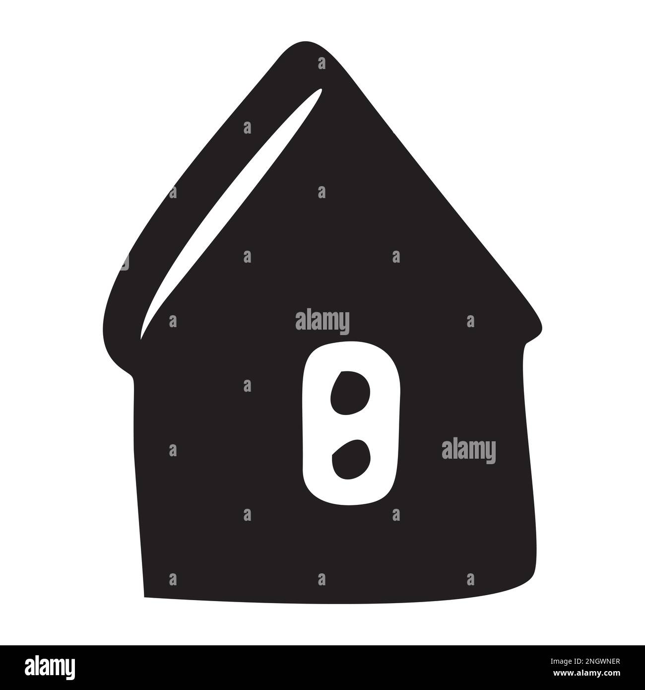 Cute rustic cottage motif in homestead vintage style. Vector ...