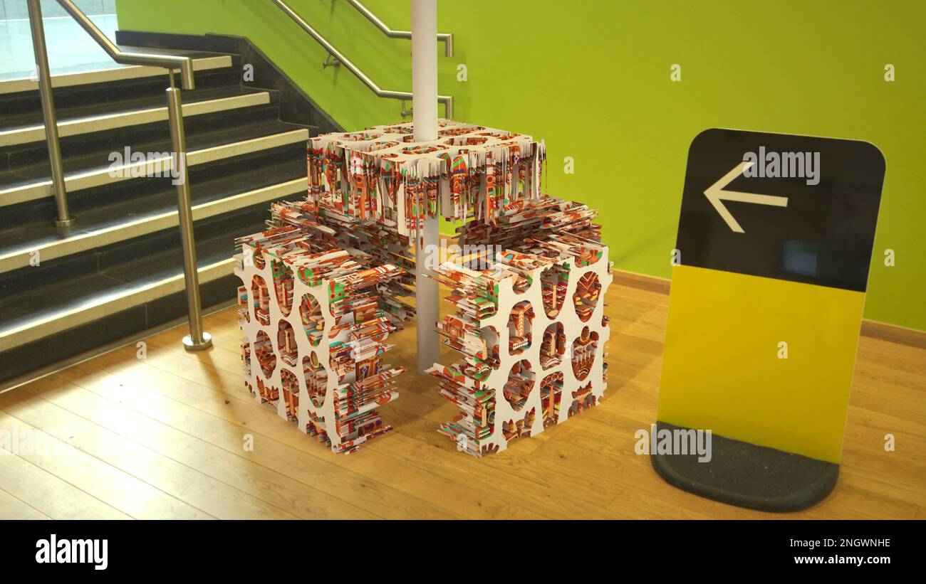 A display of Tiki Art transformed into real life physical object Stock ...