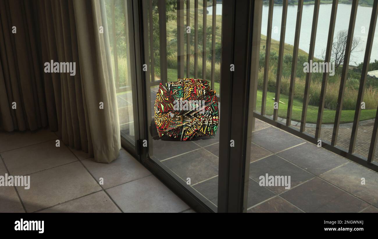 A display of Tiki Art transformed into real life physical object Stock ...