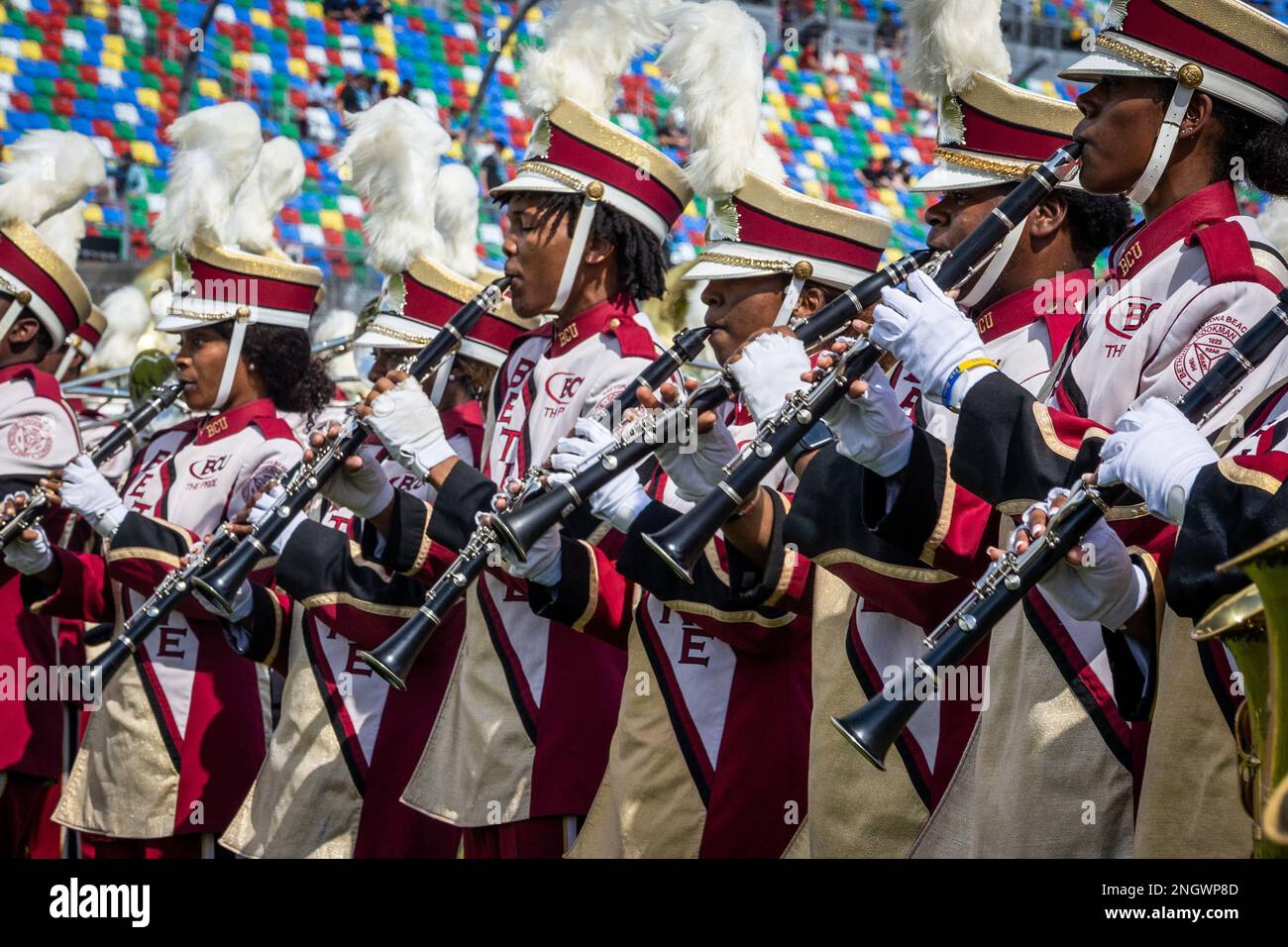 Daytona, United States. 19th Feb, 2023. The Bethune-Cookman Marching ...