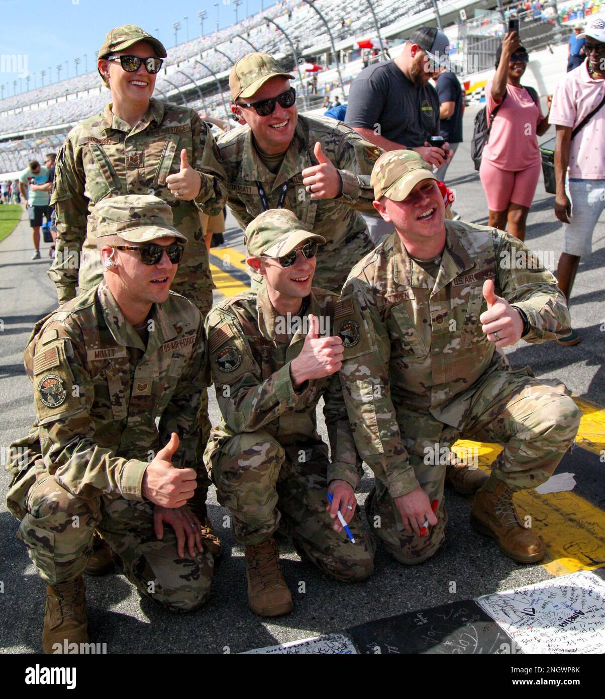 Daytona, United States. 19th Feb, 2023. USAF Band members MSgt Mowatt ...