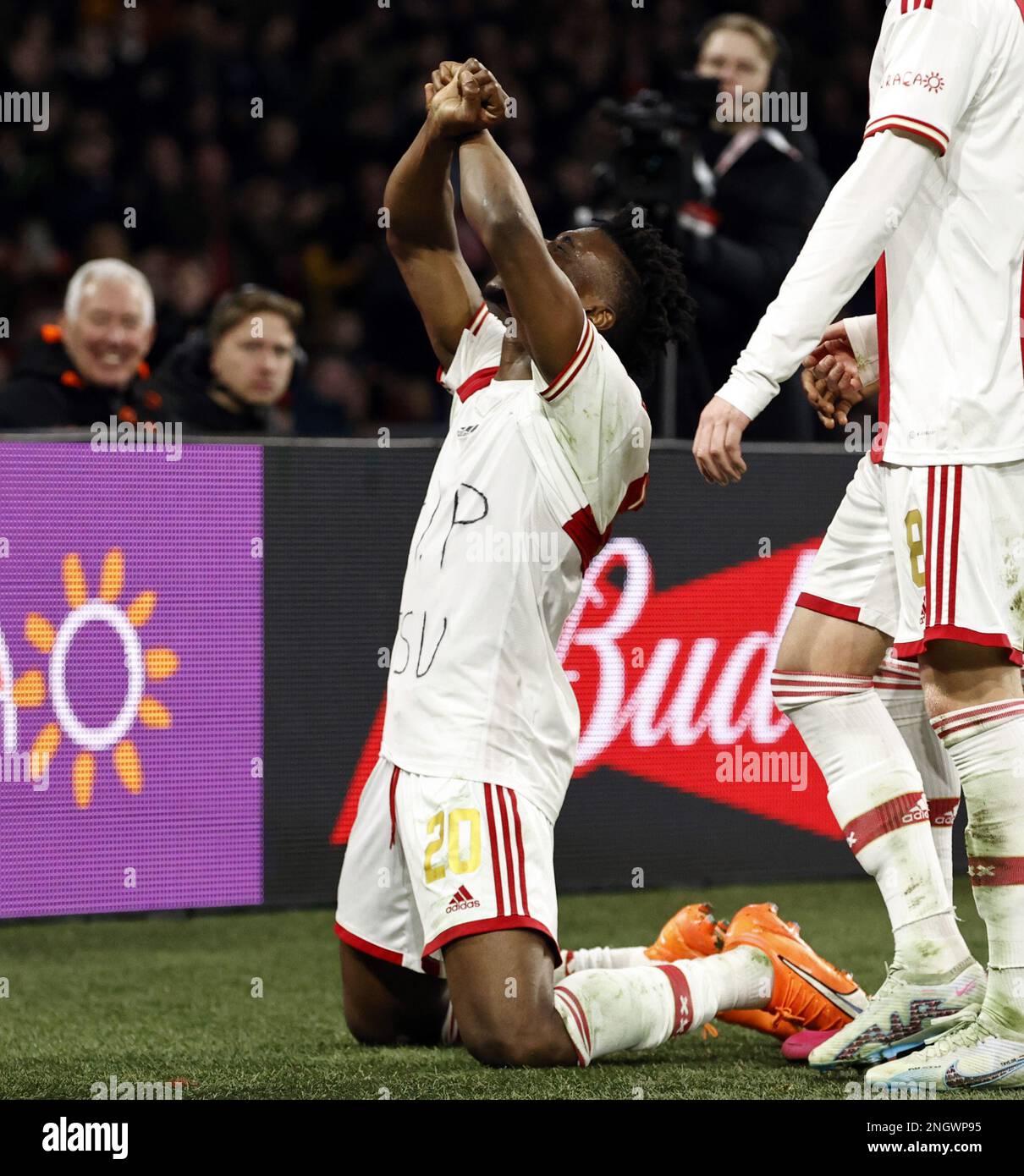 AMSTERDAM - Mohammed Kudus of Ajax celebrates the 4-0 during the Dutch ...