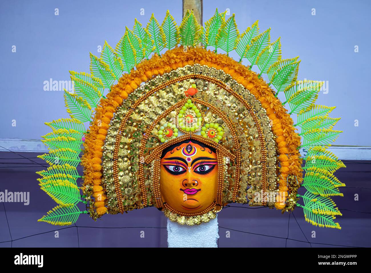 Beautiful handmade Chhau mask for classical dance displayed in a shop ...