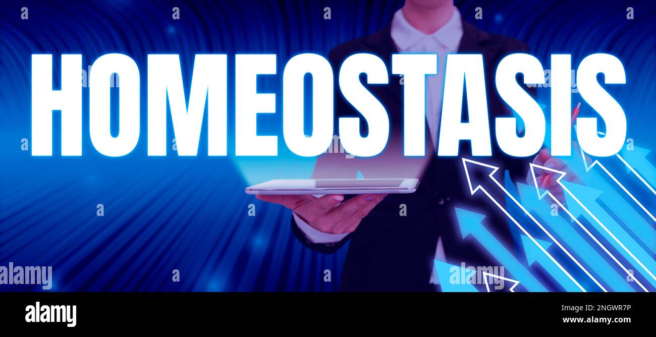Writing displaying text Homeostasis. Word Written on the tendency ...