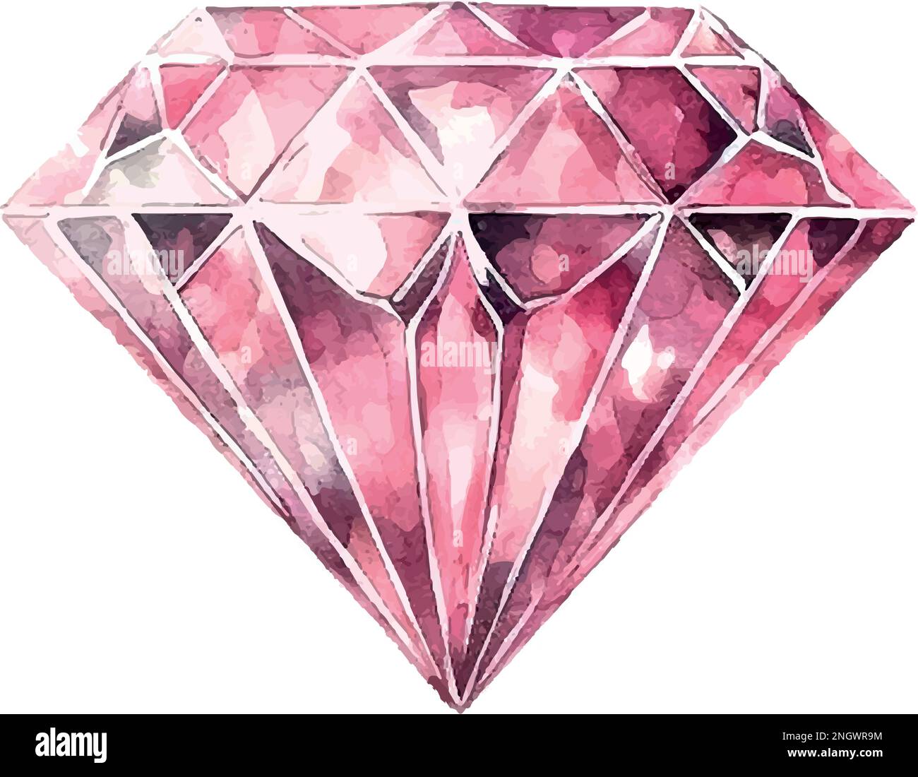 Vector crystal. Watercolor illustration Stock Vector Image & Art - Alamy