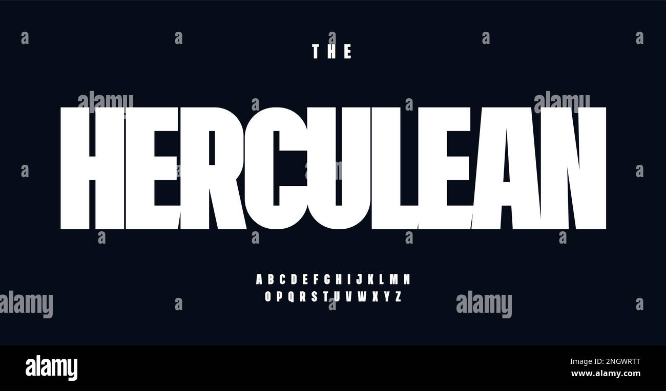 Strong powerful alphabet, condensed letters, clean minimalist font for ...