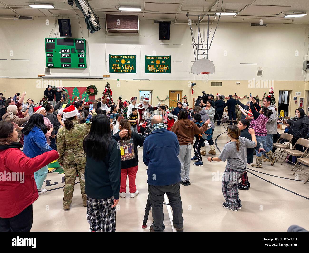 Santa and Mrs. Claus join community members in a traditional Inupiat ...