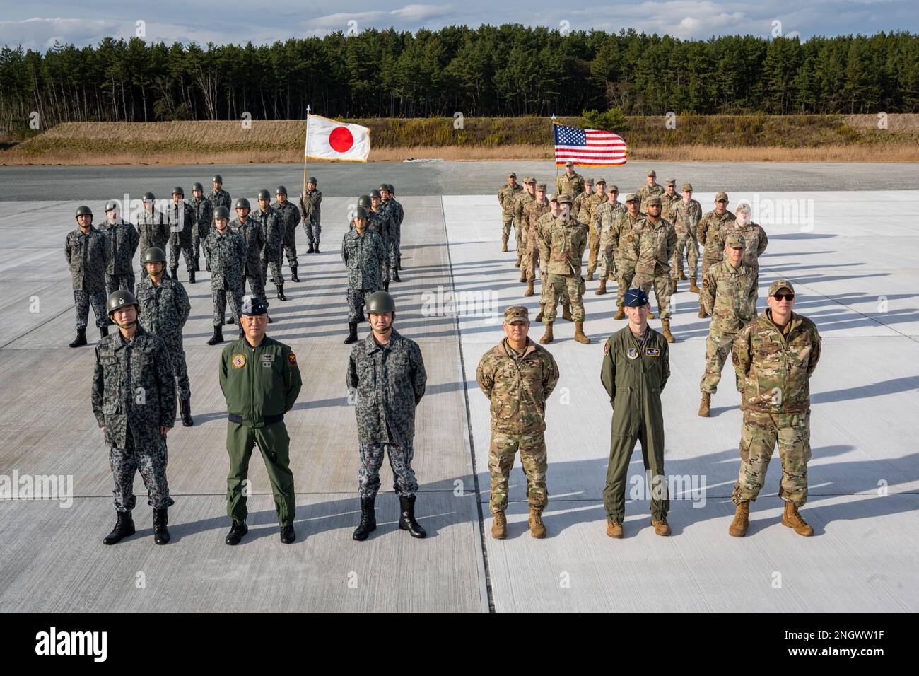 U.S. Air Force and Japan Air Self-Defense Force members, assigned to ...