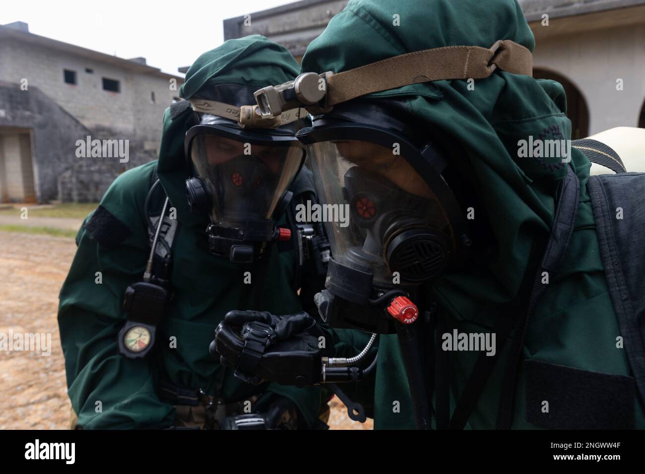 U.S. Marine Corps Cpl. David Gonzalez, left, and Lance Cpl. Cesar ...