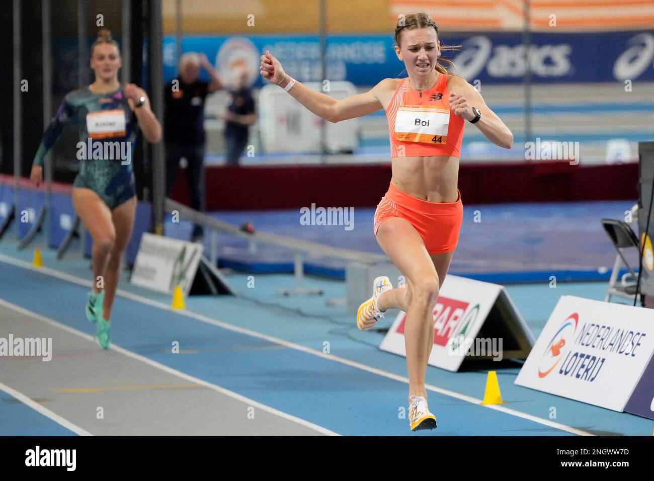 APELDOORN, NETHERLANDS - FEBRUARY 19: Femke Bol runs a new World Record ...