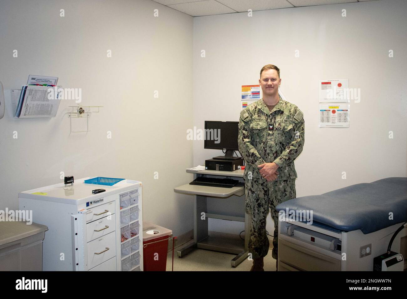Hospital Corpsmen Third Class Nathan Zachreus serves as the Lead Petty ...