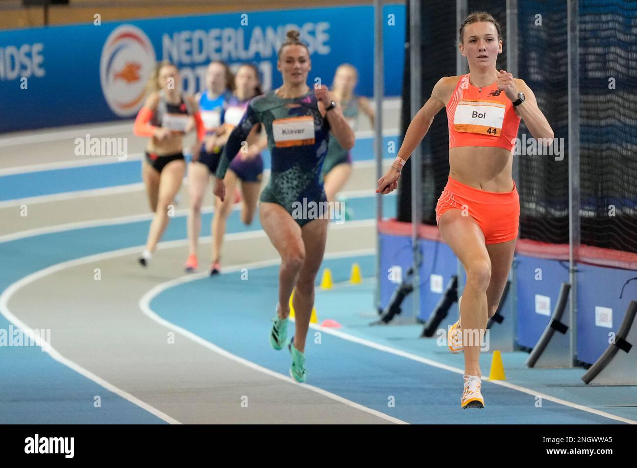 APELDOORN, NETHERLANDS - FEBRUARY 19: Femke Bol runs a new World Record ...