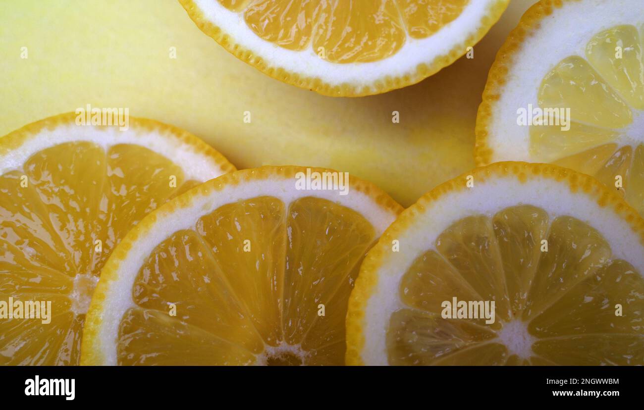 Closeup view cutting lemon slices hi-res stock photography and images ...