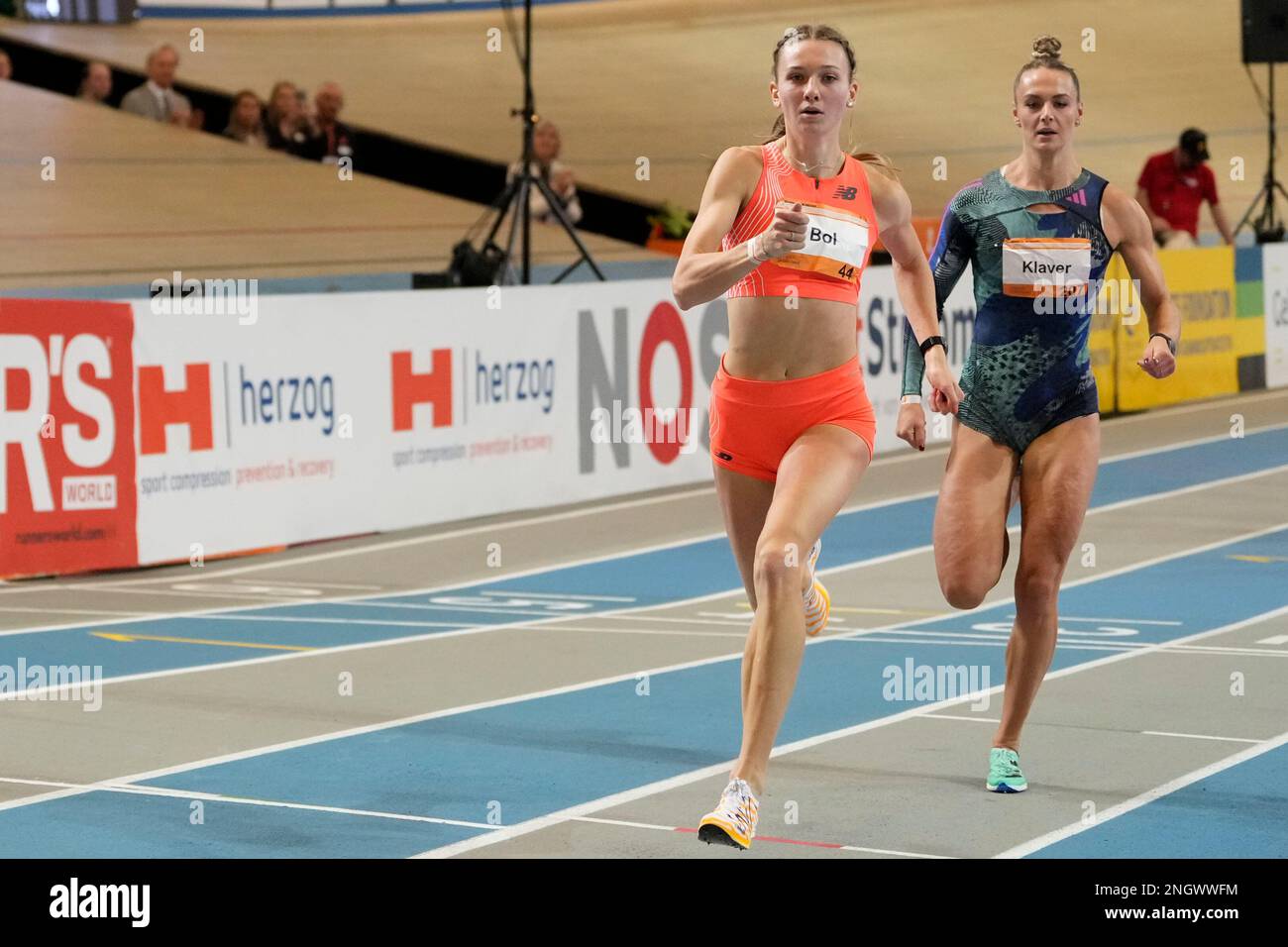 APELDOORN, NETHERLANDS - FEBRUARY 19: Femke Bol runs a new World Record ...