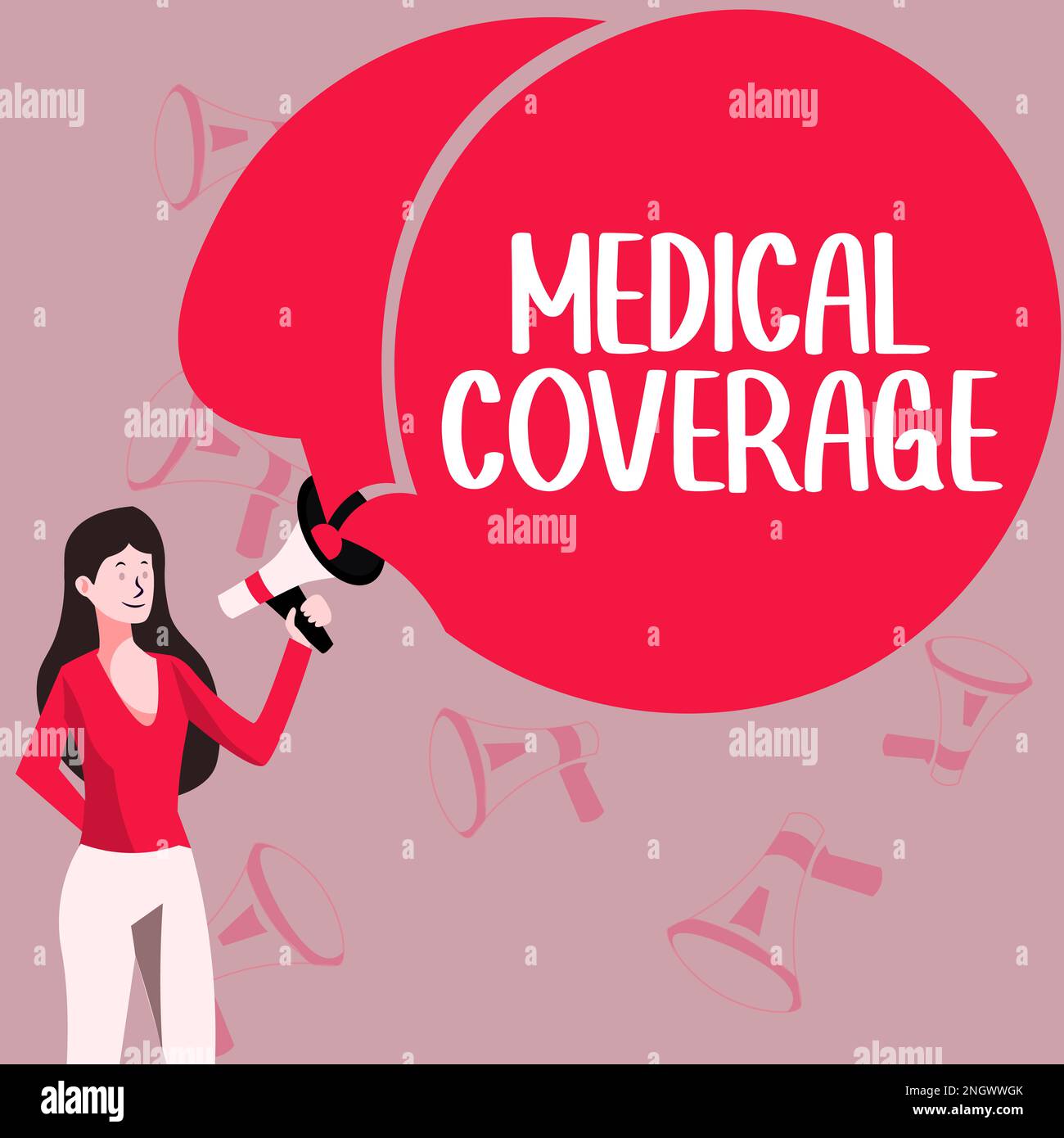 Text caption presenting Medical Coverage. Business showcase inclusion ...