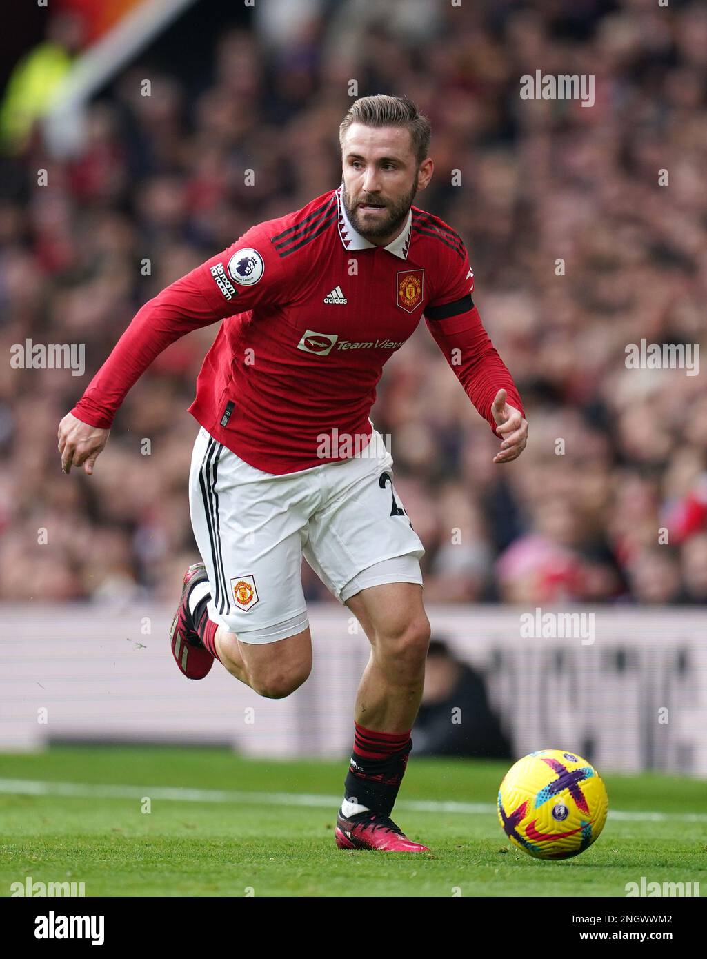 Manchester United's Luke Shaw during the Premier League match at Old ...