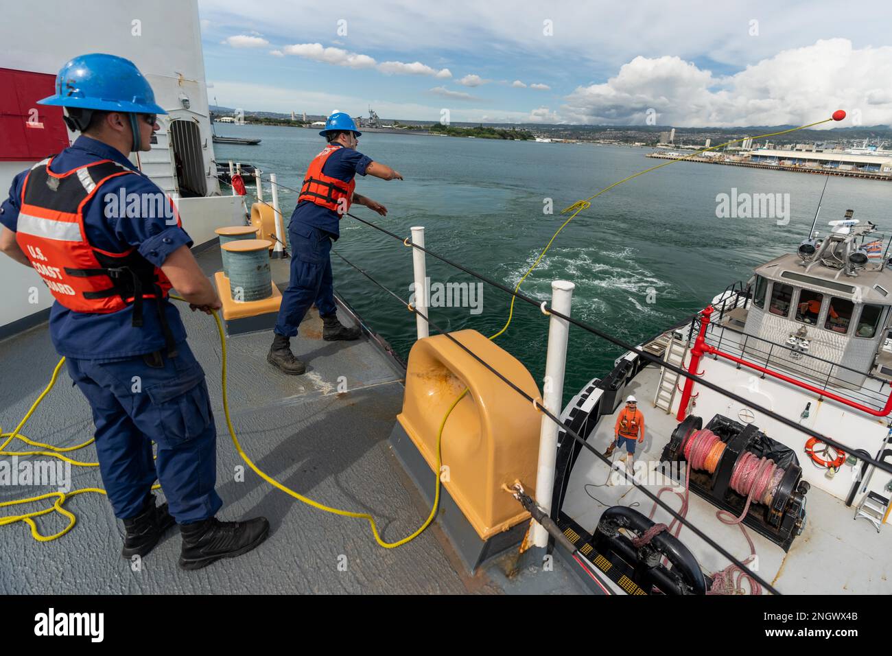 Seaman Griffin Knox, a member of the deck department on the Coast Guard ...