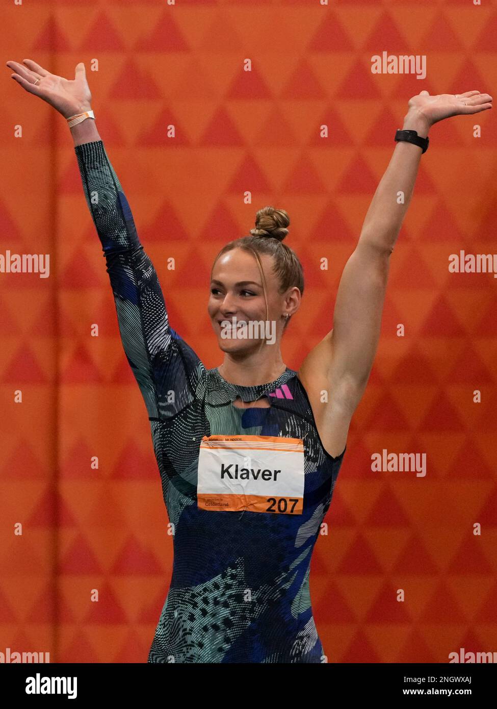 APELDOORN, NETHERLANDS - FEBRUARY 19: Lieke Klaver before the 60m ...