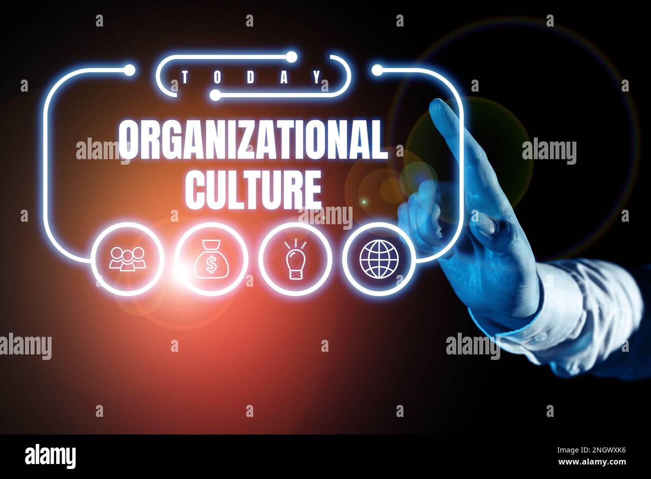 Conceptual caption Organizational Culture. Business approach the study ...