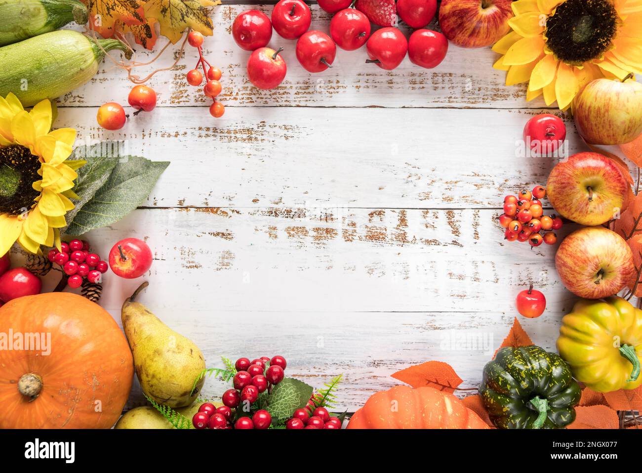 rich harvest vegetables fruits wooden surface. High resolution photo ...