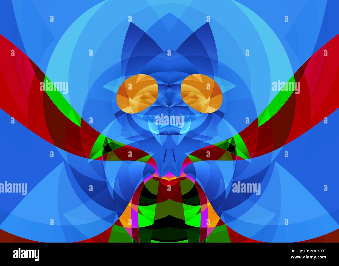 The Blue Rider - Cool for Cats - Cuthbert Crowquill Stock Photo - Alamy