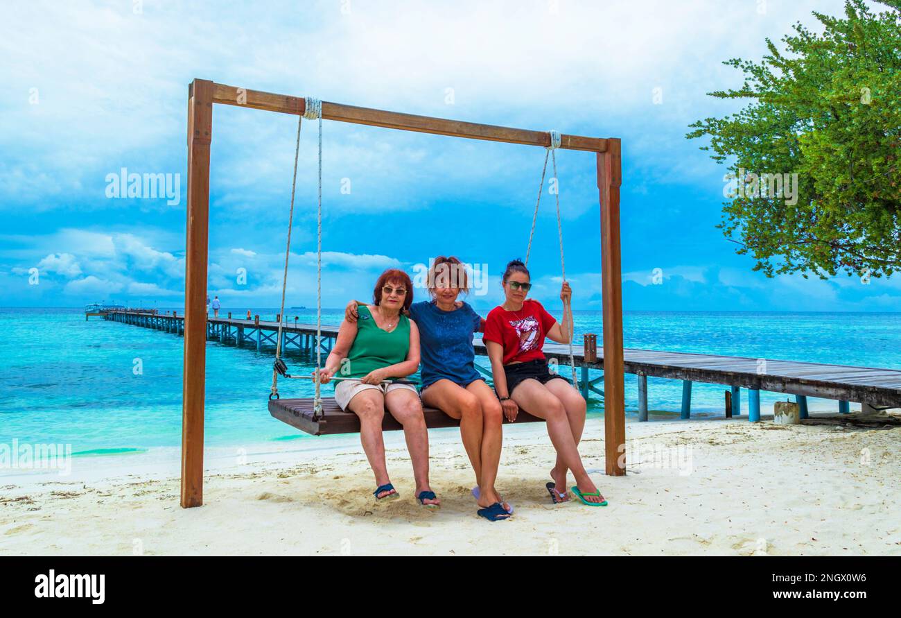 Women having fun at the beach of Bodufinolhu, Fun Island Resort & Spa ...