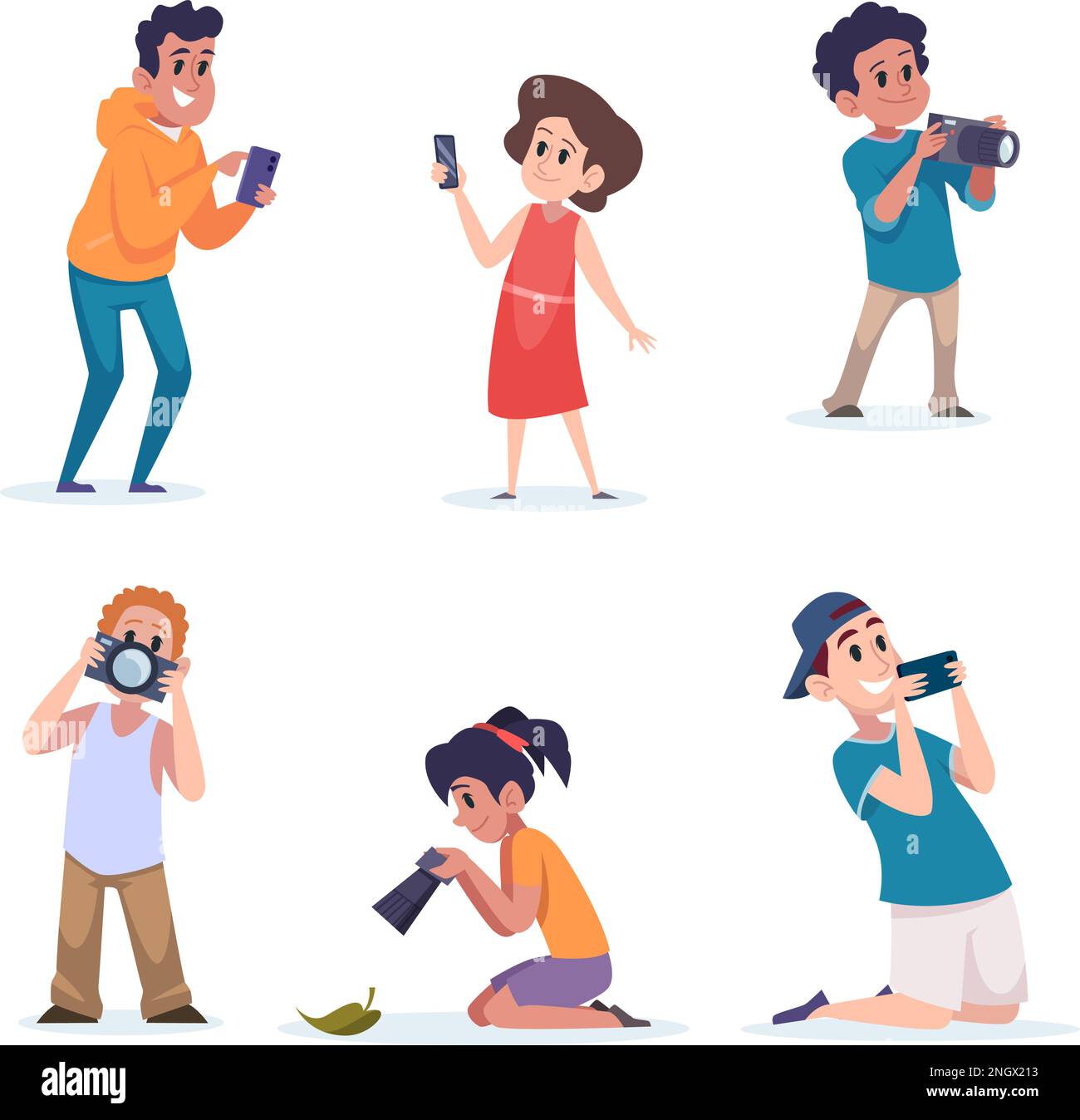 Kids photographers. Little artists making digital photo on high end ...