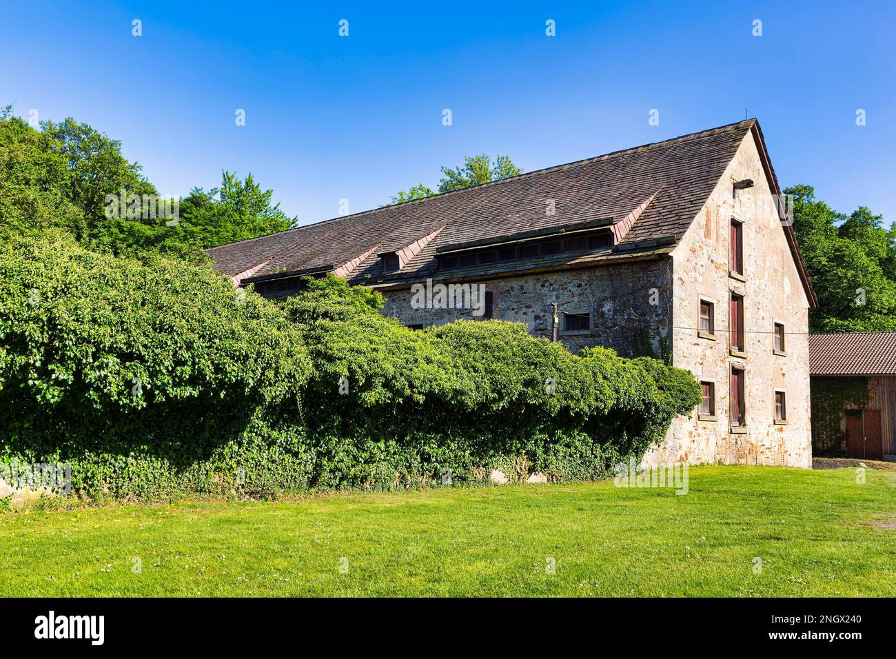 Historic barn, tithe barn, Loccum Monastery, Rehburg-Loccum, Germany ...