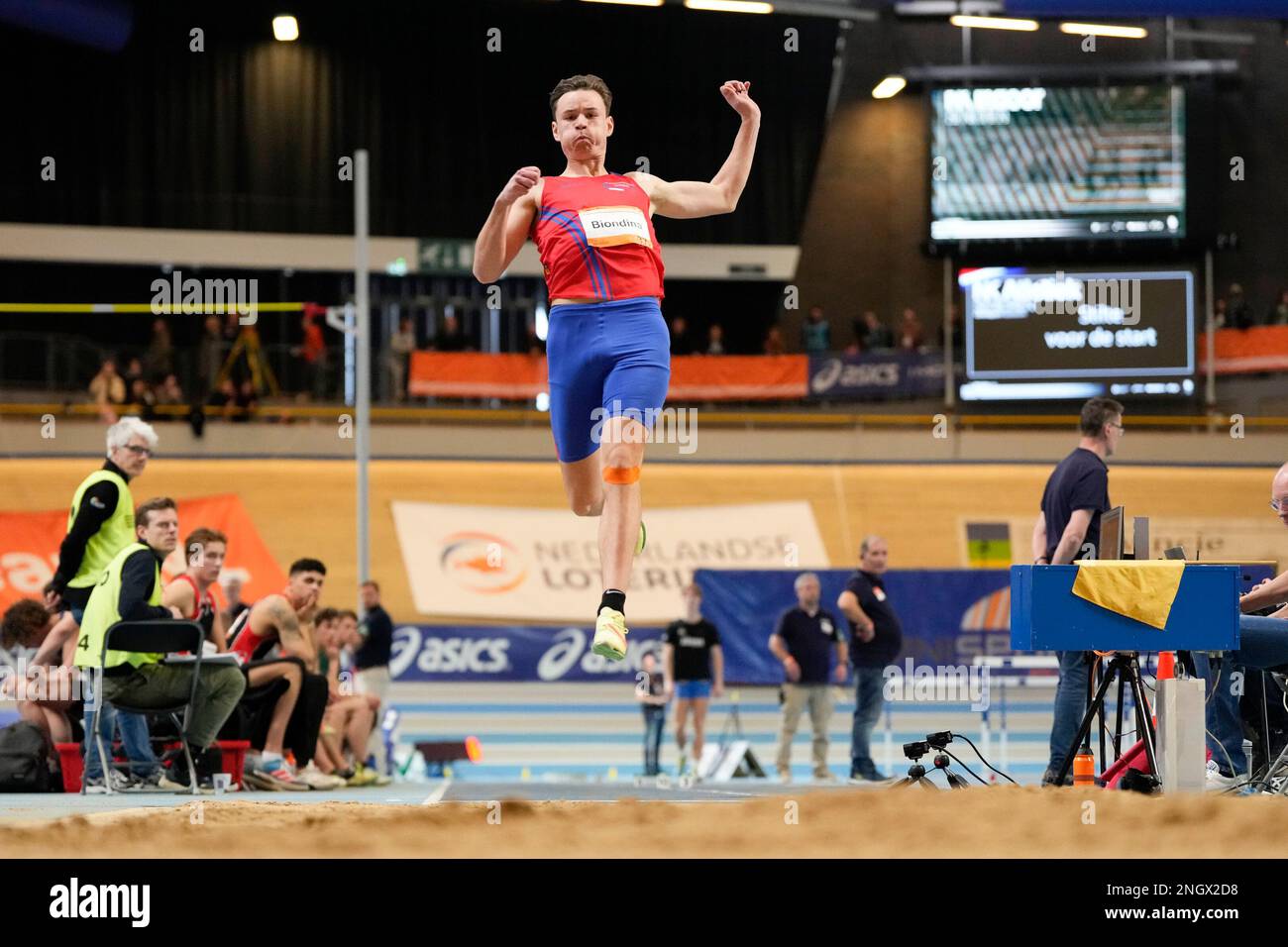 Fabian biondina competing on the long jump men hi-res stock photography ...